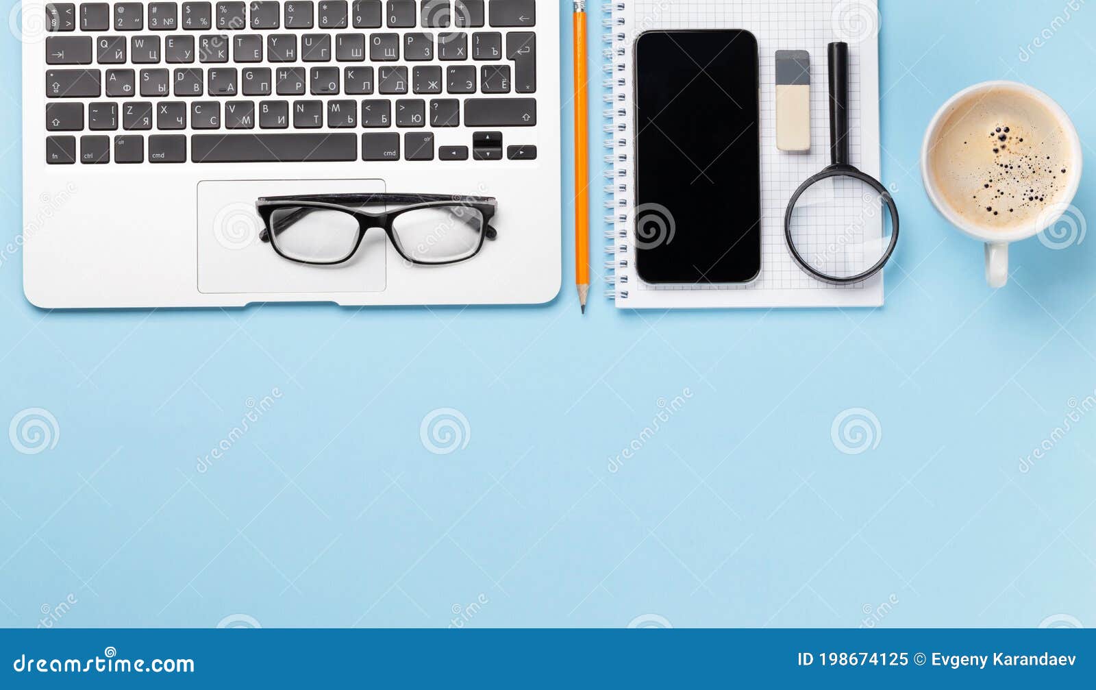 Business Desk Workplace and Office Objects Stock Image - Image of ...
