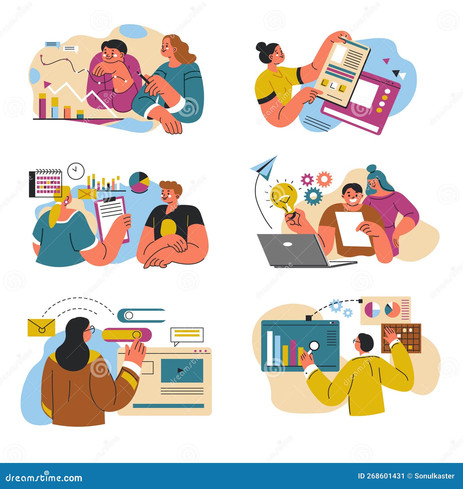 Business Development and Analytics, Employees Stock Vector ...