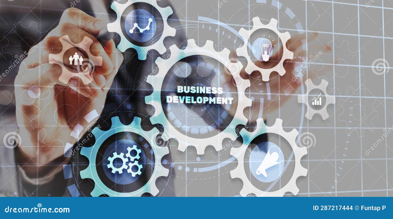 Business Development Change Improvement Vision on Virtual Screen Stock ...