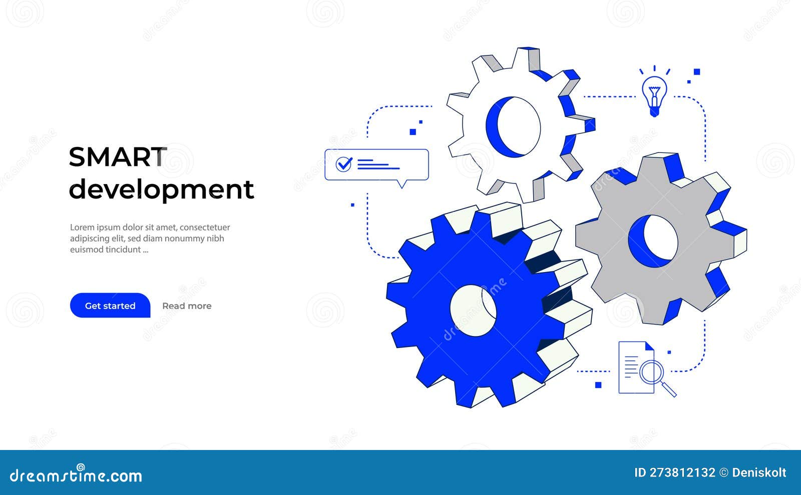 Business Development Concept Engine Gears Wheels. Stock Vector ...