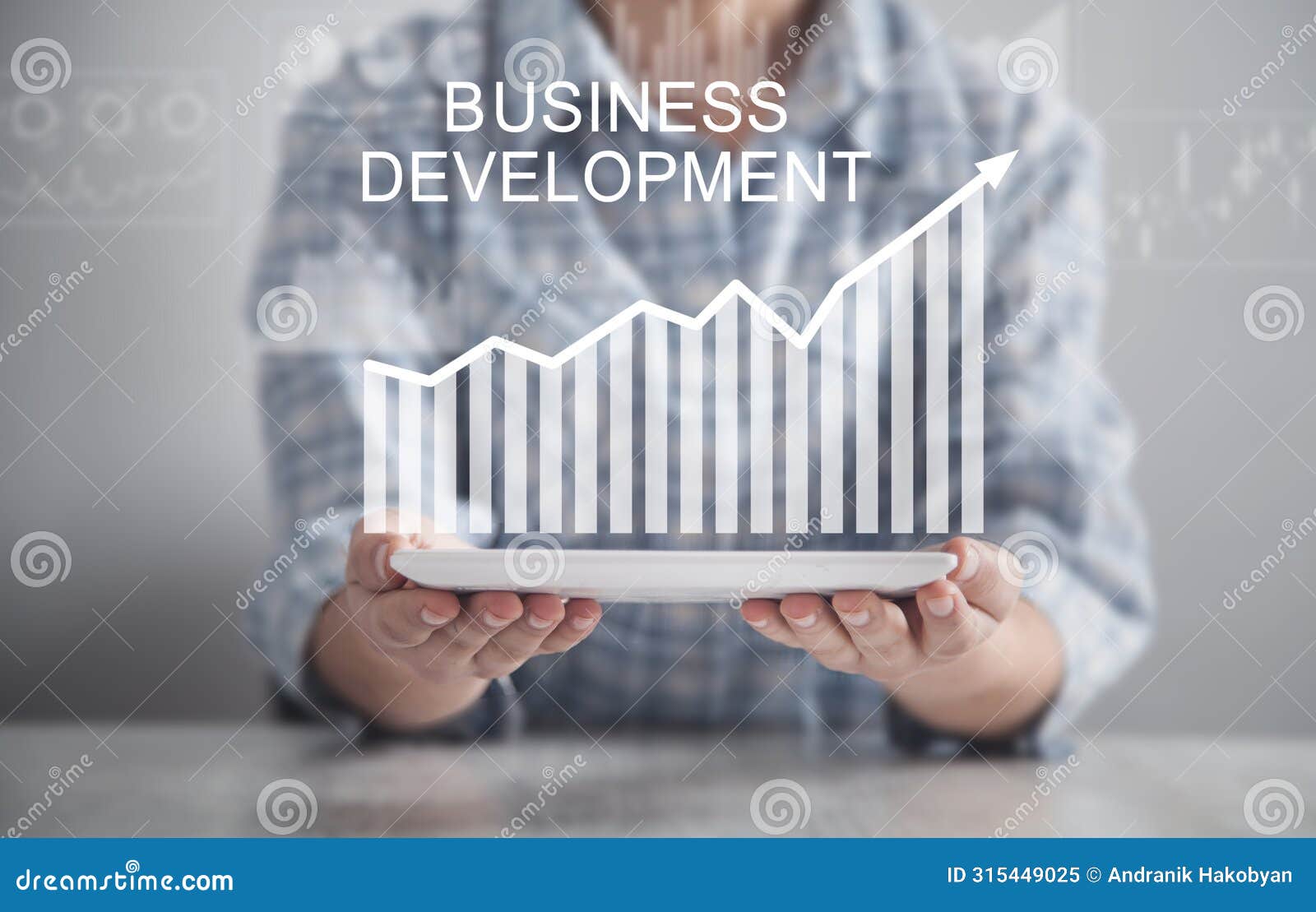 Business Development Concept with a Growth Graph. Strategy Stock Image ...
