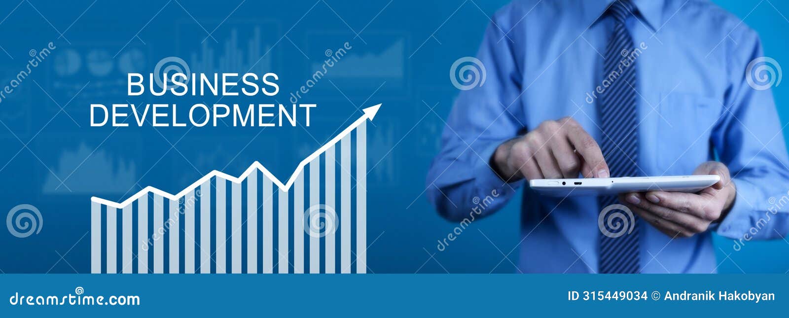 Business Development Concept with a Growth Graph. Strategy Stock Photo ...