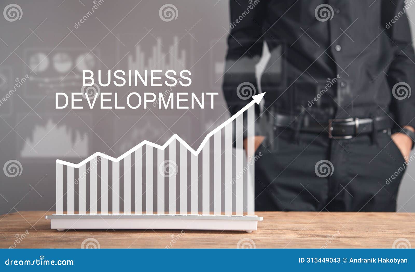 Business Development Concept with a Growth Graph. Strategy Stock Image ...