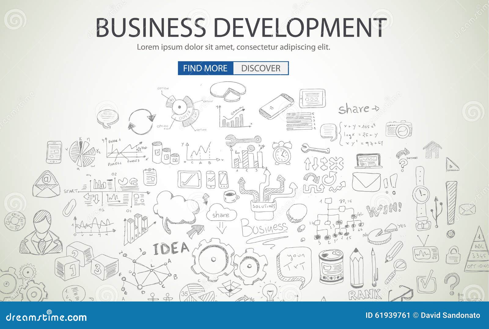 Business Development Concept Wih Doodle Design Style Stock Vector ...