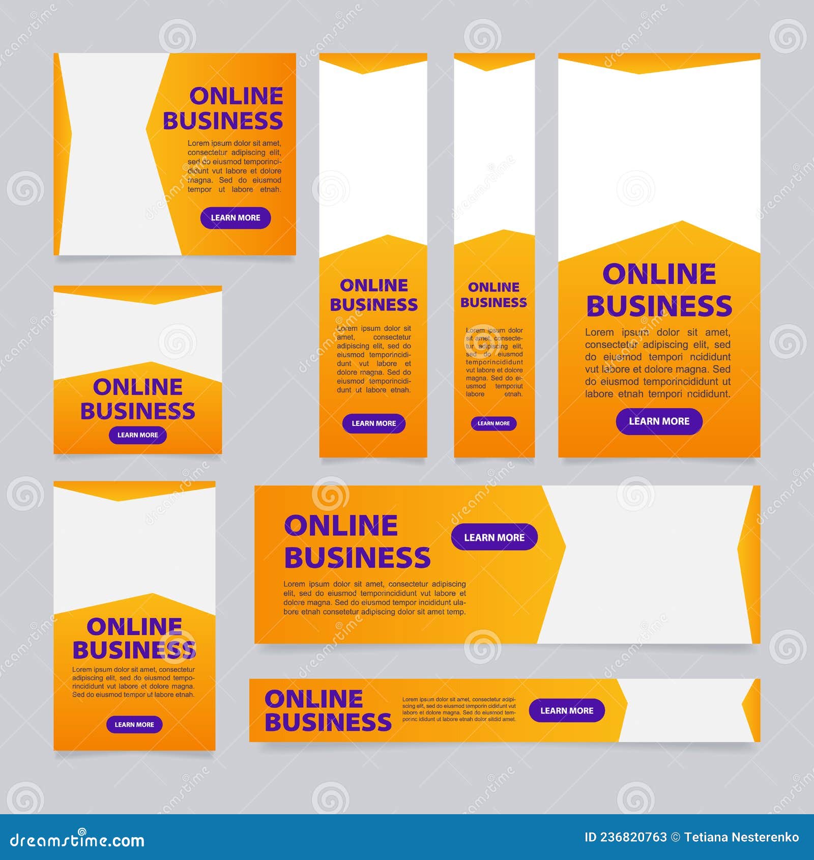 Business Development Course Web Banner Design Template Stock Vector ...