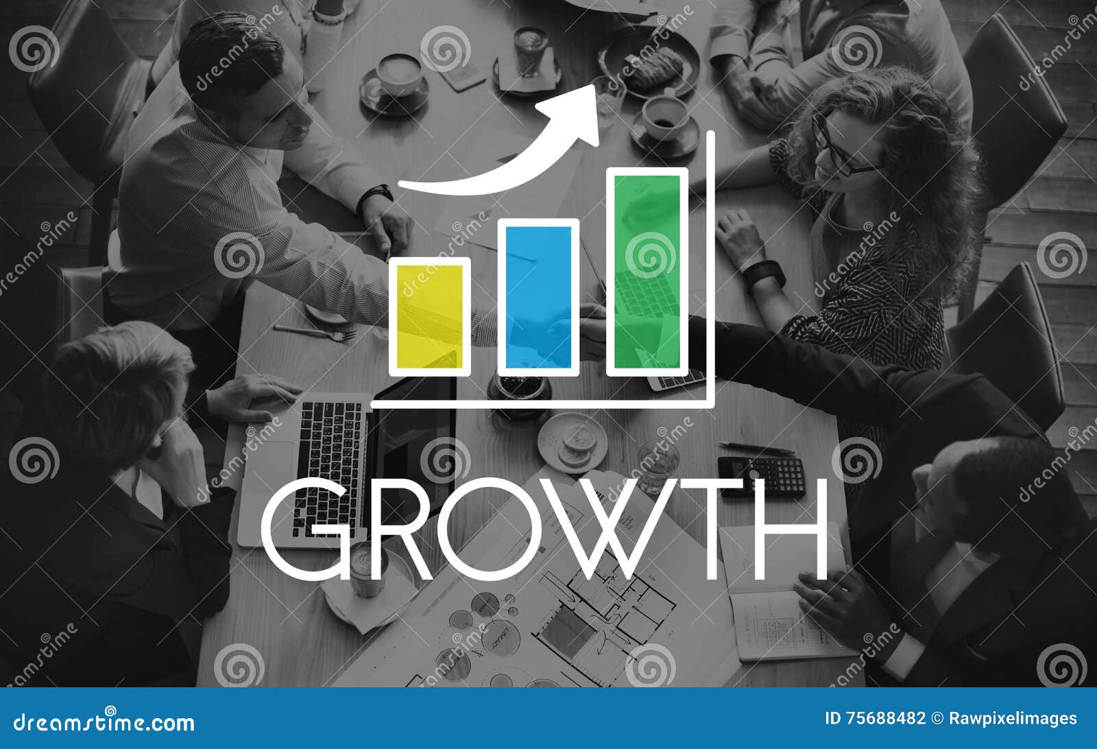 Development And Growth Concept. Businessman Plan Growth And Increase Of ...