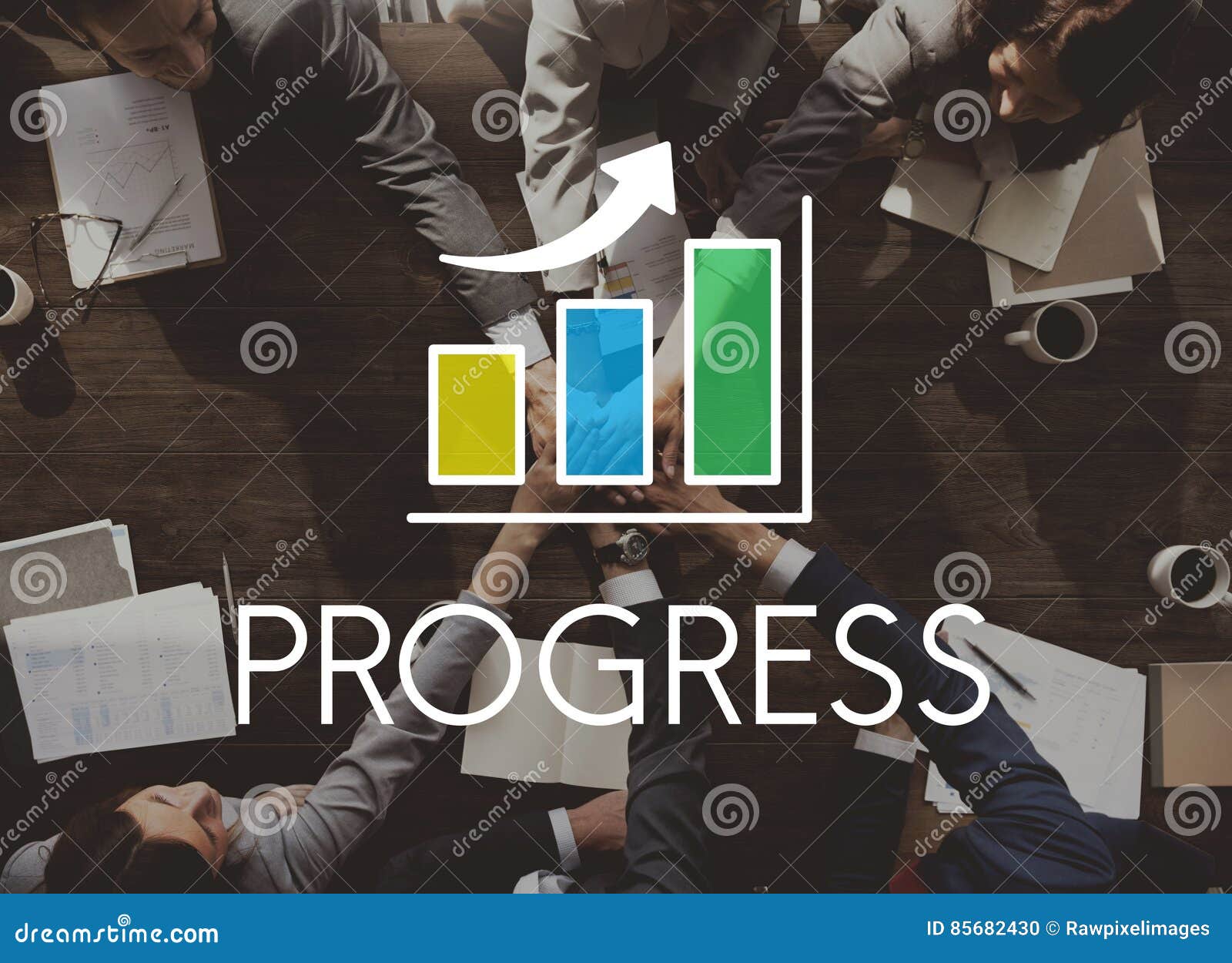 Business Development Growth Bar Chart Concept Stock Photo - Image of ...