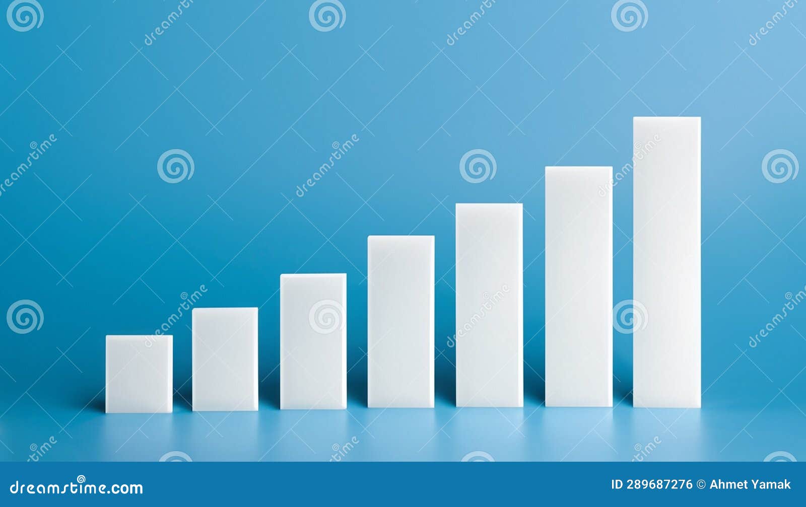 Business Development and Growth Bar Graph Concept on Blue Background ...