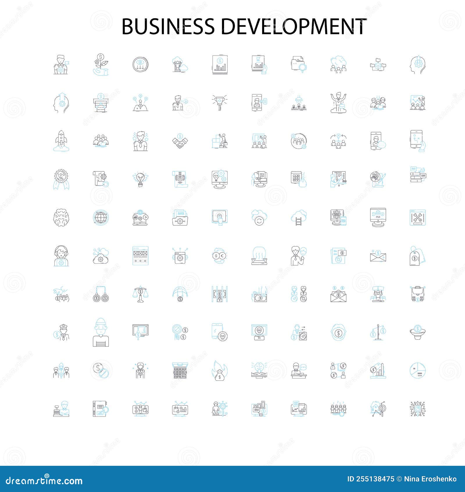 Business Development Icons, Signs, Outline Symbols, Concept Linear ... Business Development Icons, Signs, Outline Symbols, Concept Linear ...