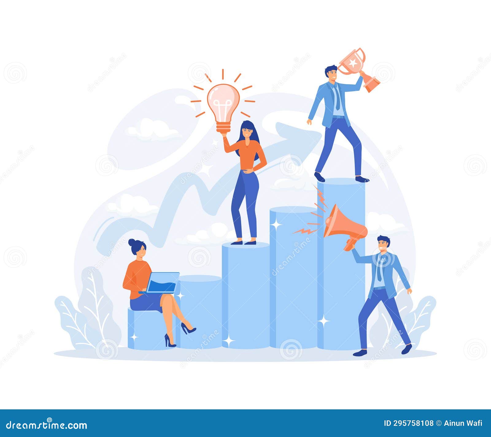 Teamwork Help People Logo Vector Illustration | CartoonDealer.com ...