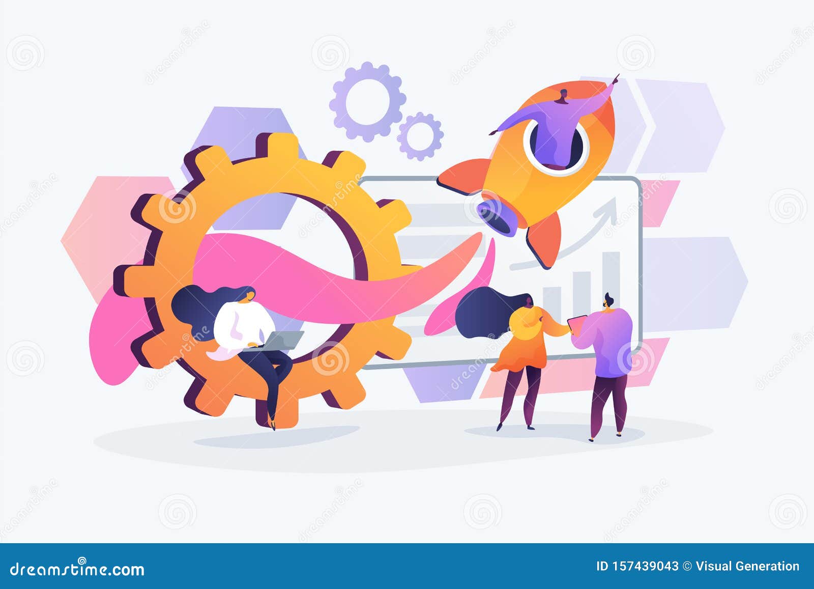 Productivity Concept Vector Illustration Stock Vector - Illustration of ...