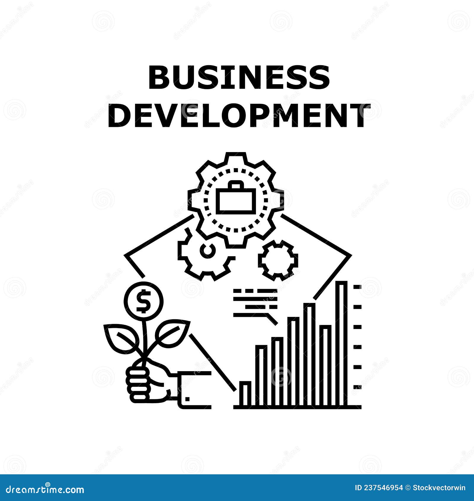 Business Development Icon Vector Illustration Stock Illustration ...