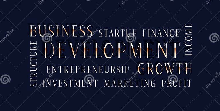 Business Development Word Collage Stock Vector - Illustration of ...