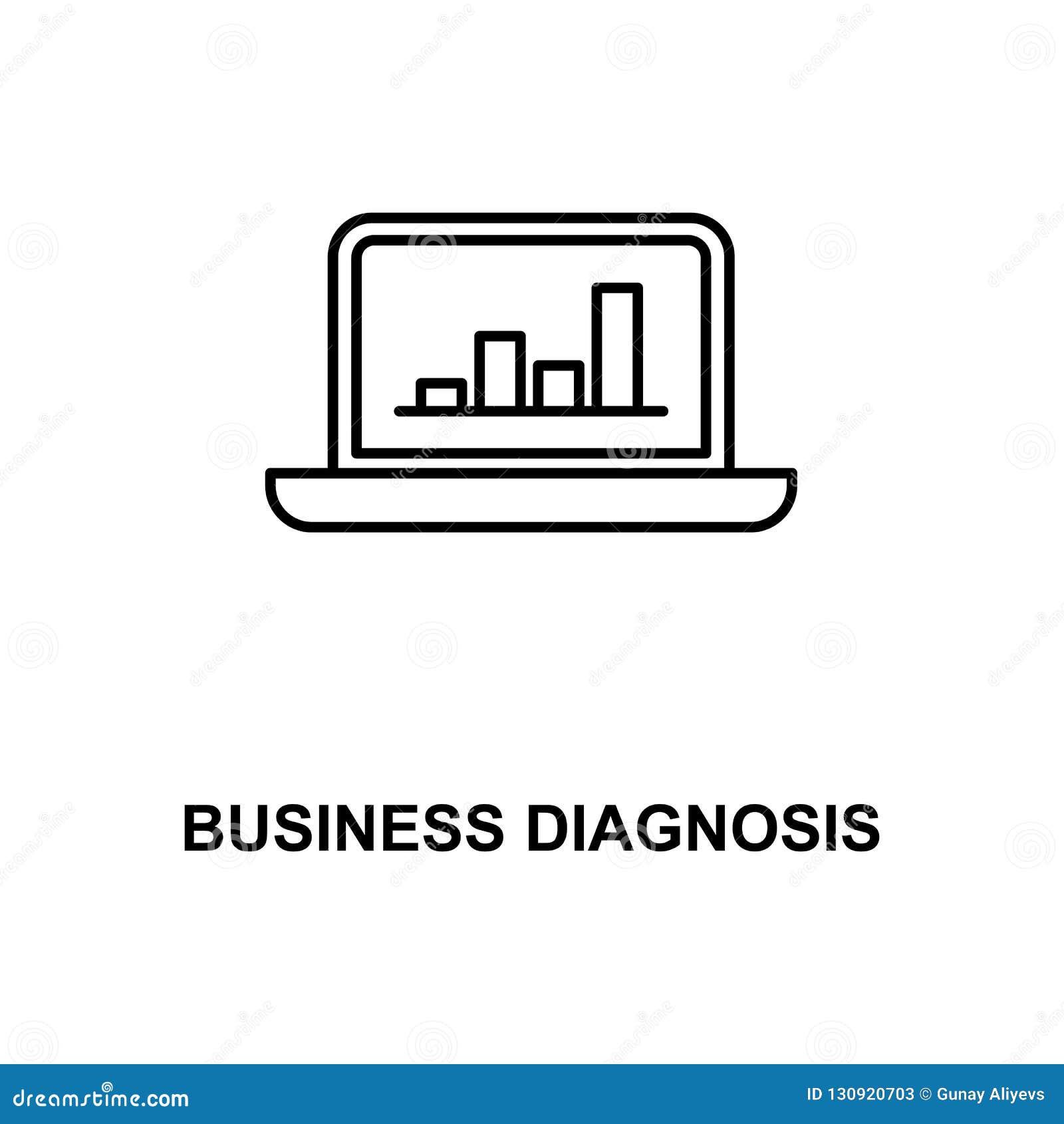 Business Diagnosis Line Icon Stock Illustration - Illustration of line ...