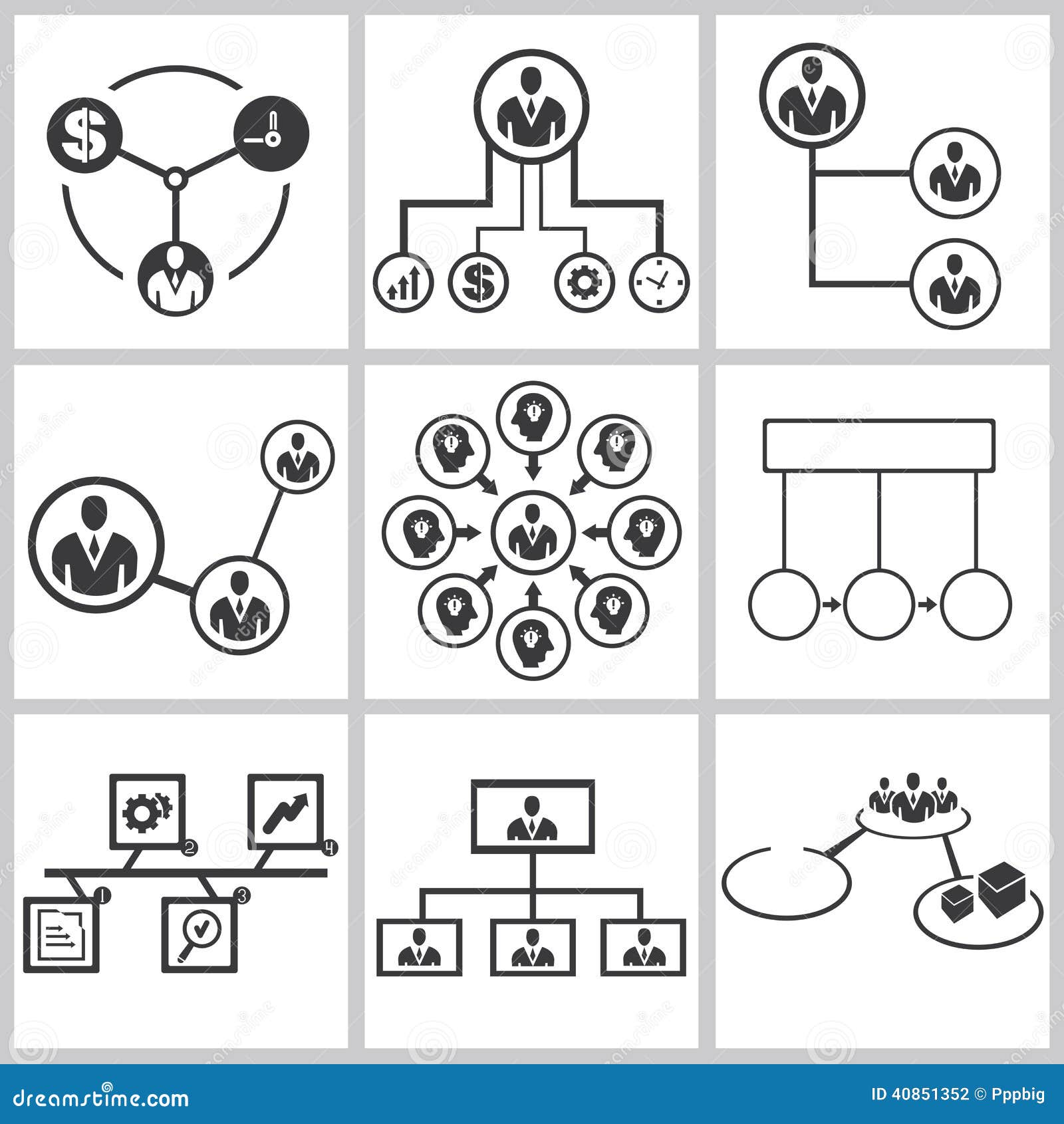 Business Diagram, Chart Set Stock Illustration - Illustration of step ...
