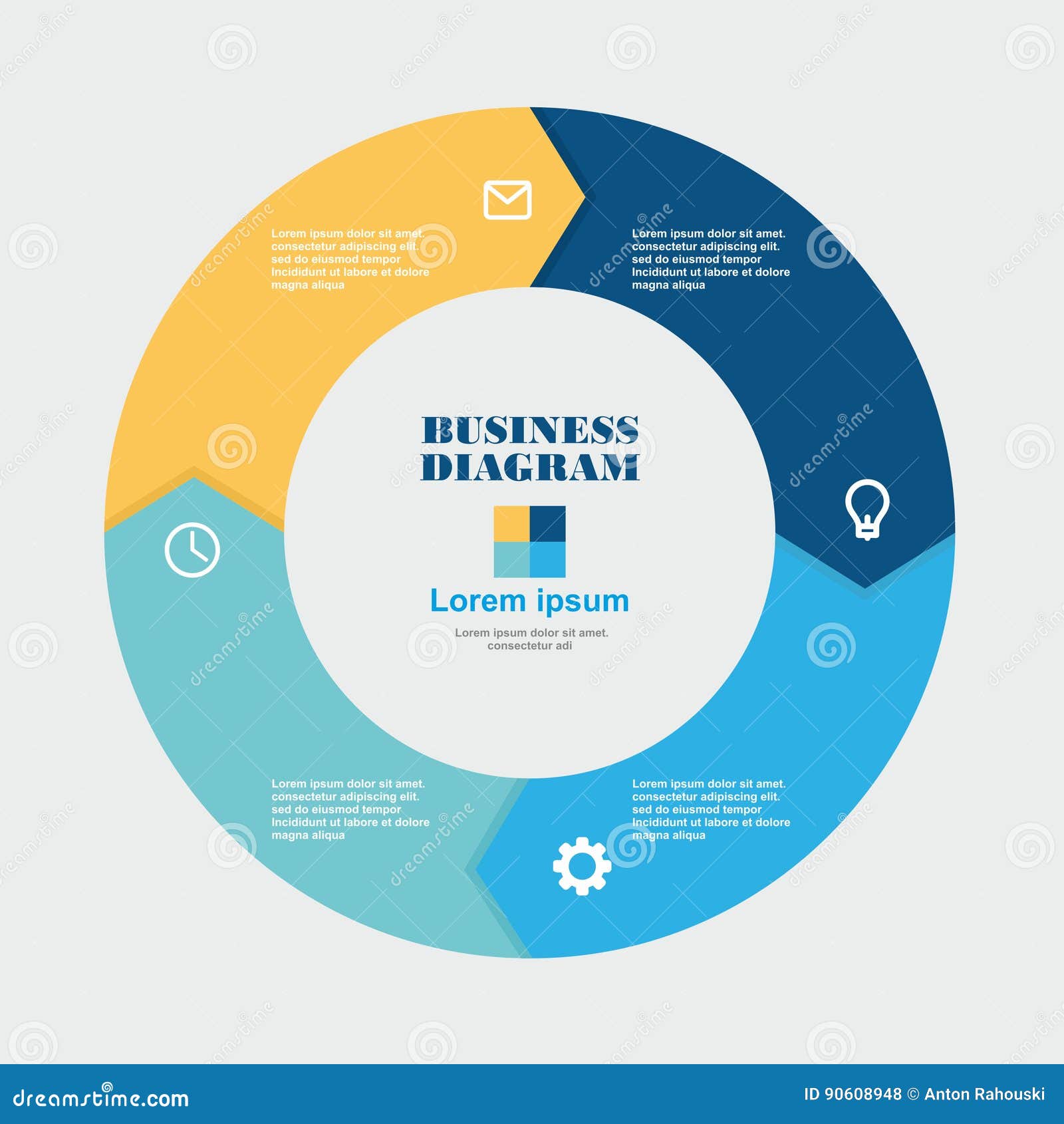 Business Diagram circle stock illustration. Illustration of broker ...