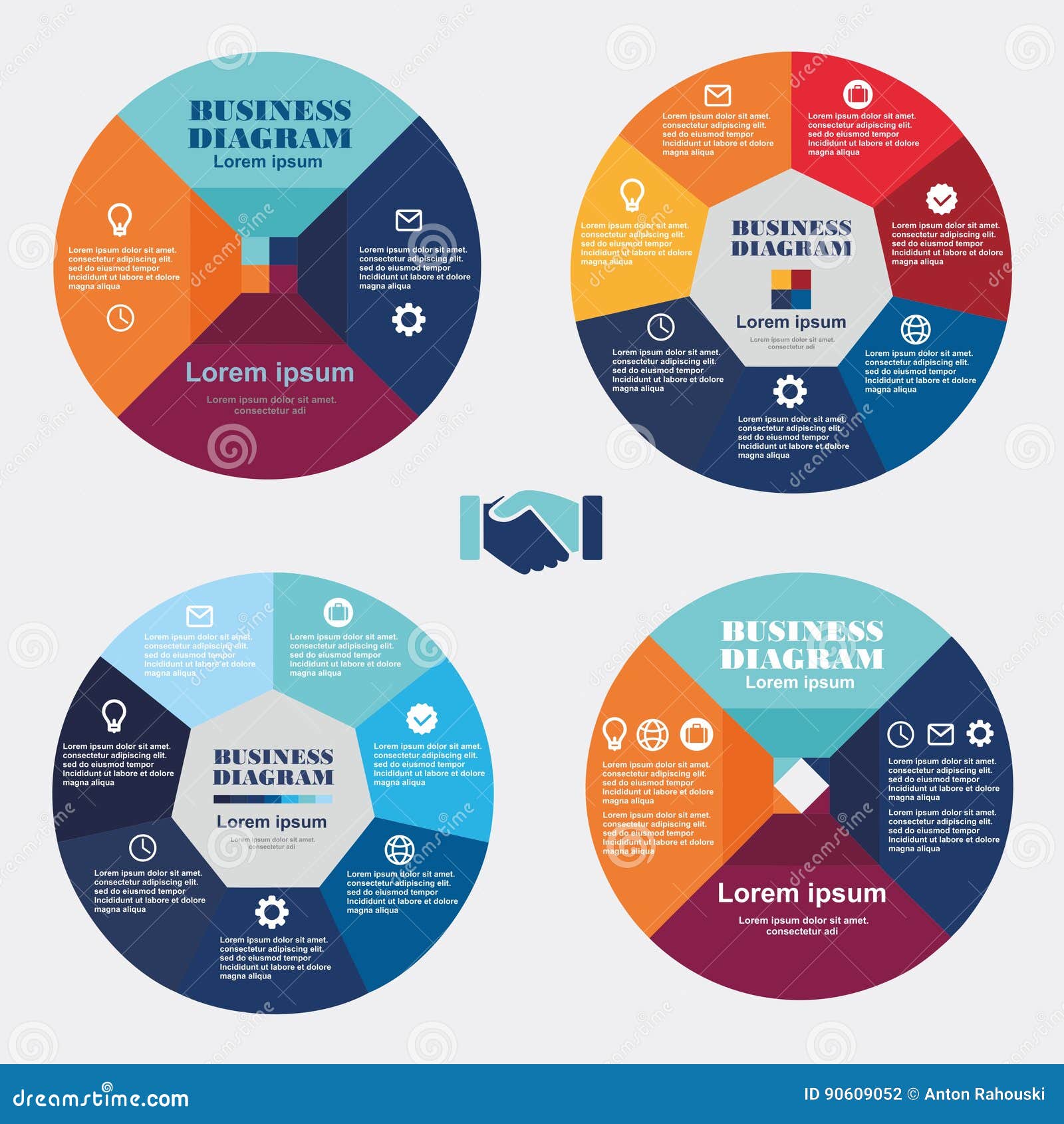 Business Diagram circle stock illustration. Illustration of label ...