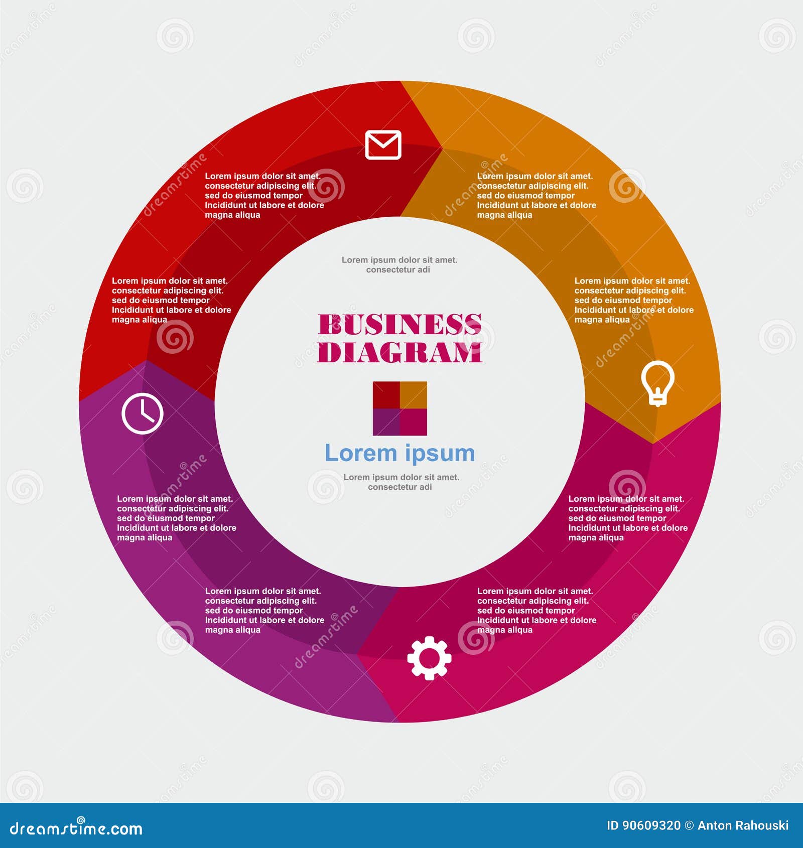 Business Diagram circle stock illustration. Illustration of parts ...
