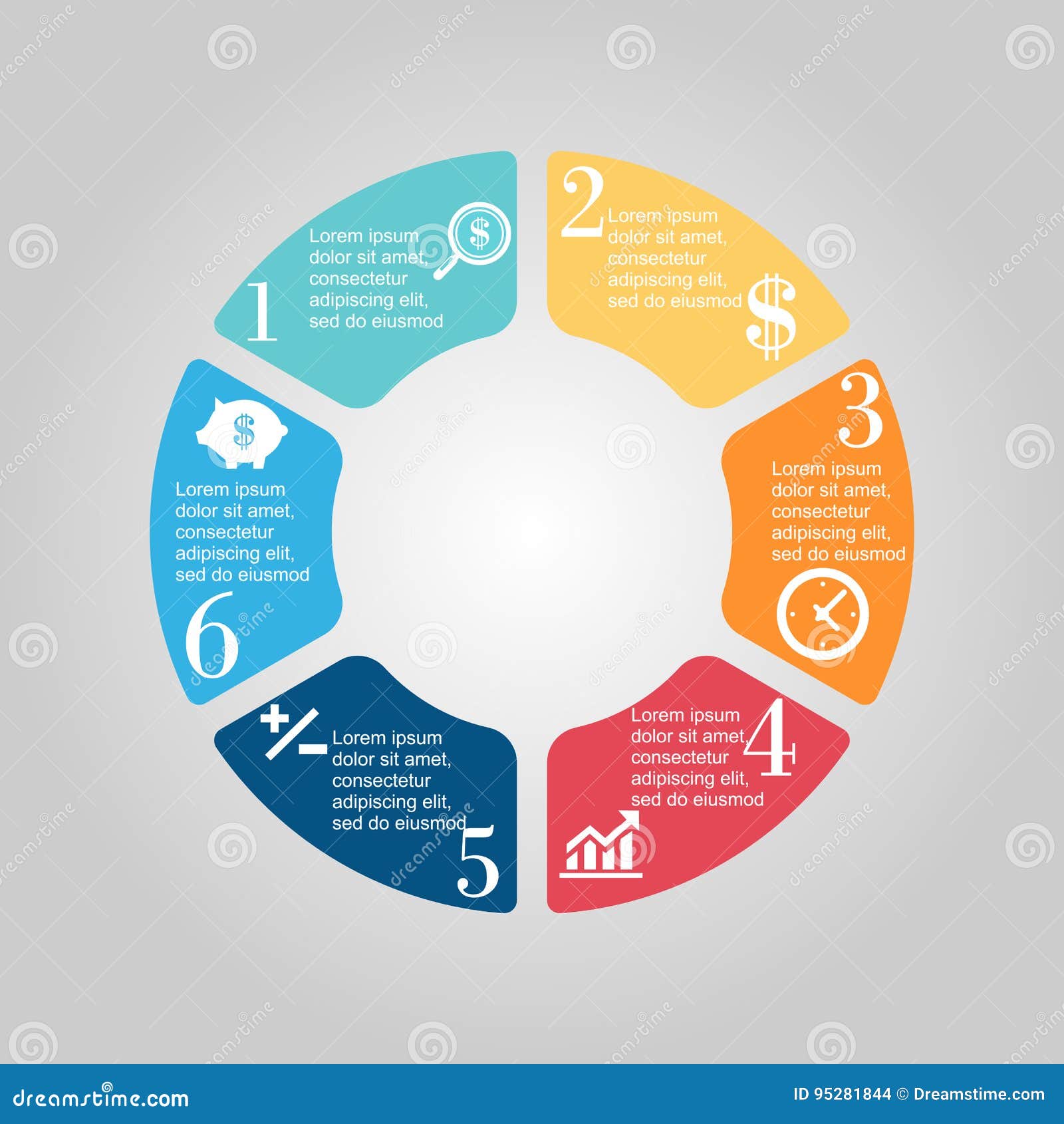 Business Diagram circle stock vector. Illustration of label - 95281844