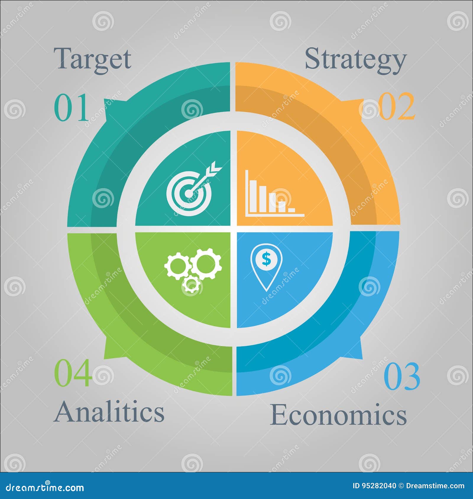 Business Diagram circle stock vector. Illustration of creative - 95282040
