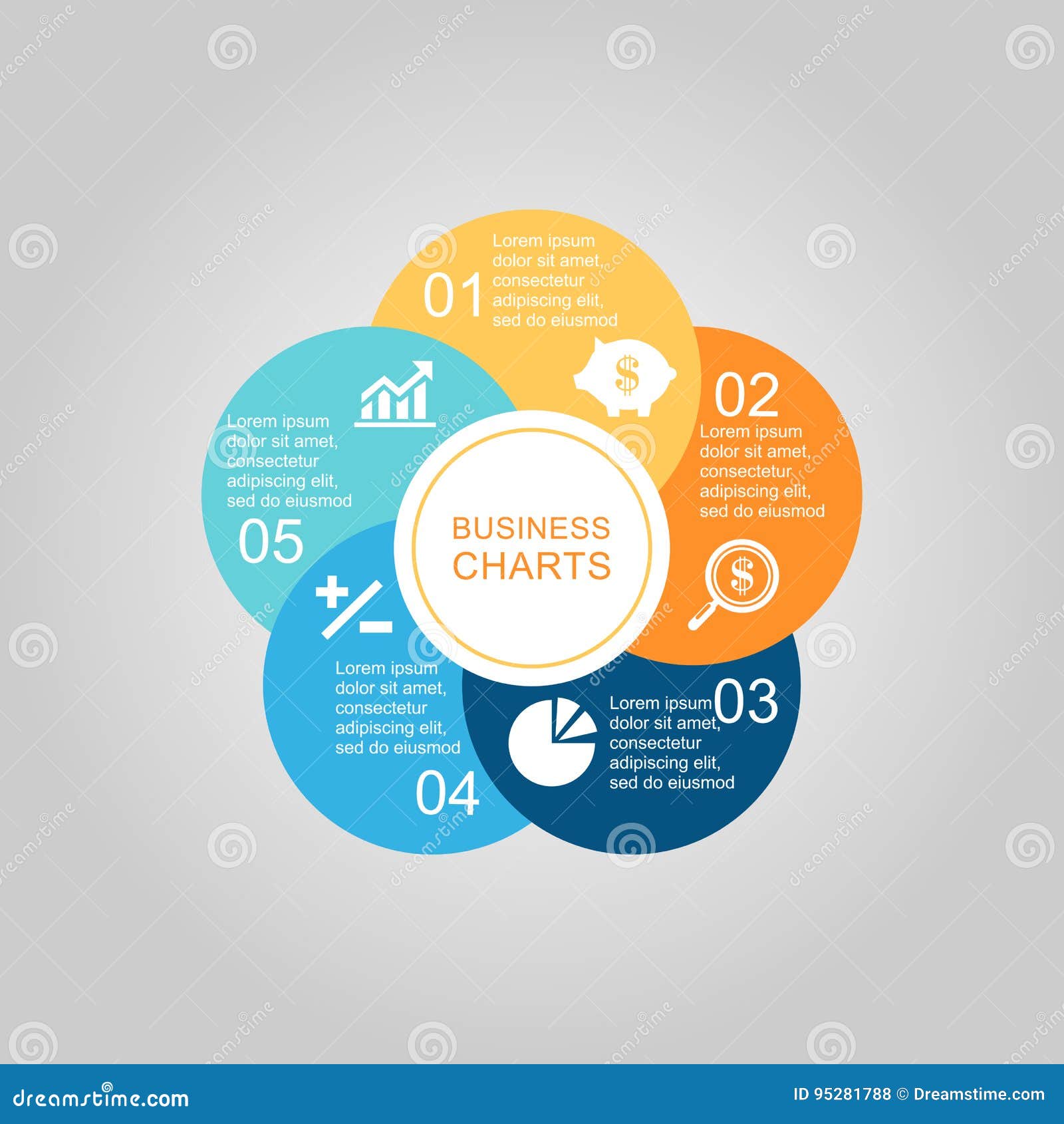 Business Diagram circle stock vector. Illustration of model - 95281788