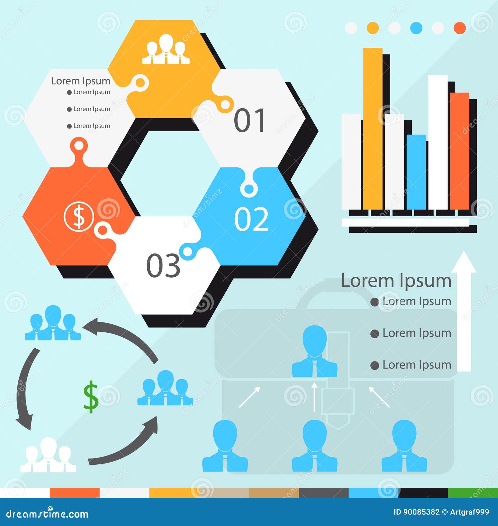 Business diagram stock illustration. Illustration of blue - 90085382