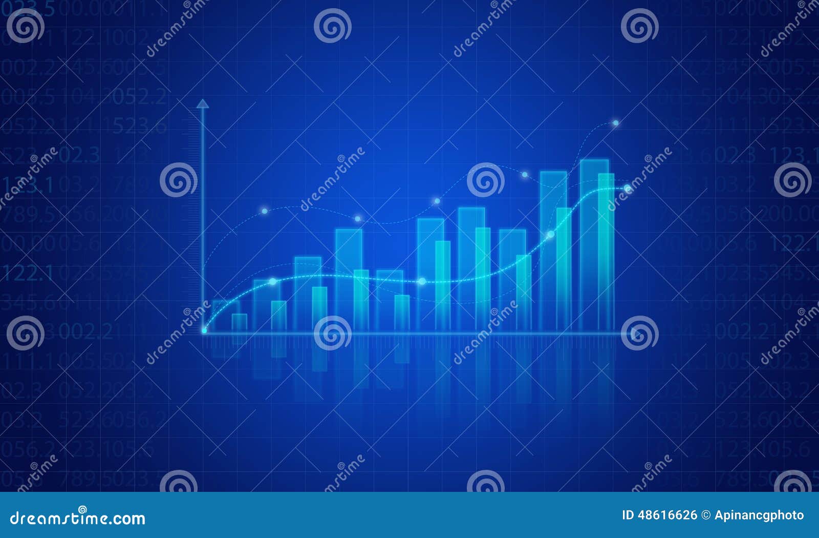 Business Diagram Graph Background Stock Illustration - Illustration of ...