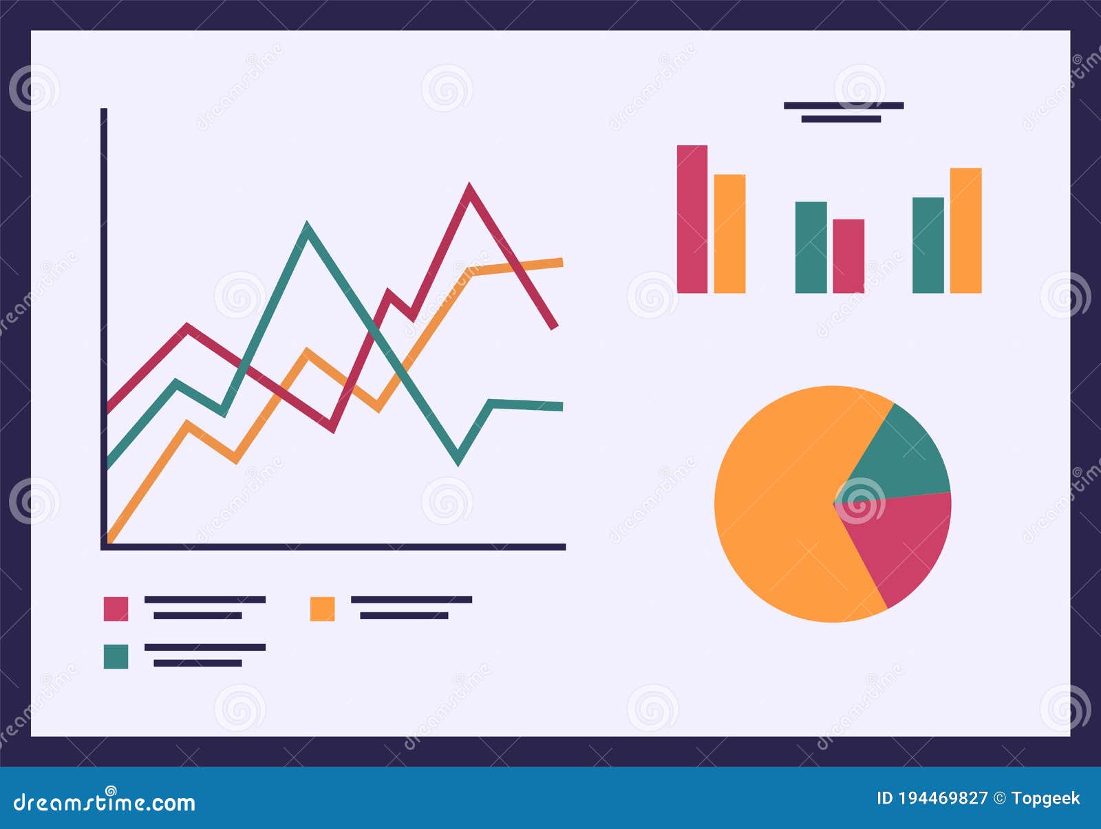 Business Diagram Graph Chart. Presentation Board with Digital ...
