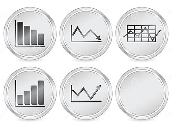 Business diagram icon stock vector. Illustration of button - 5692524