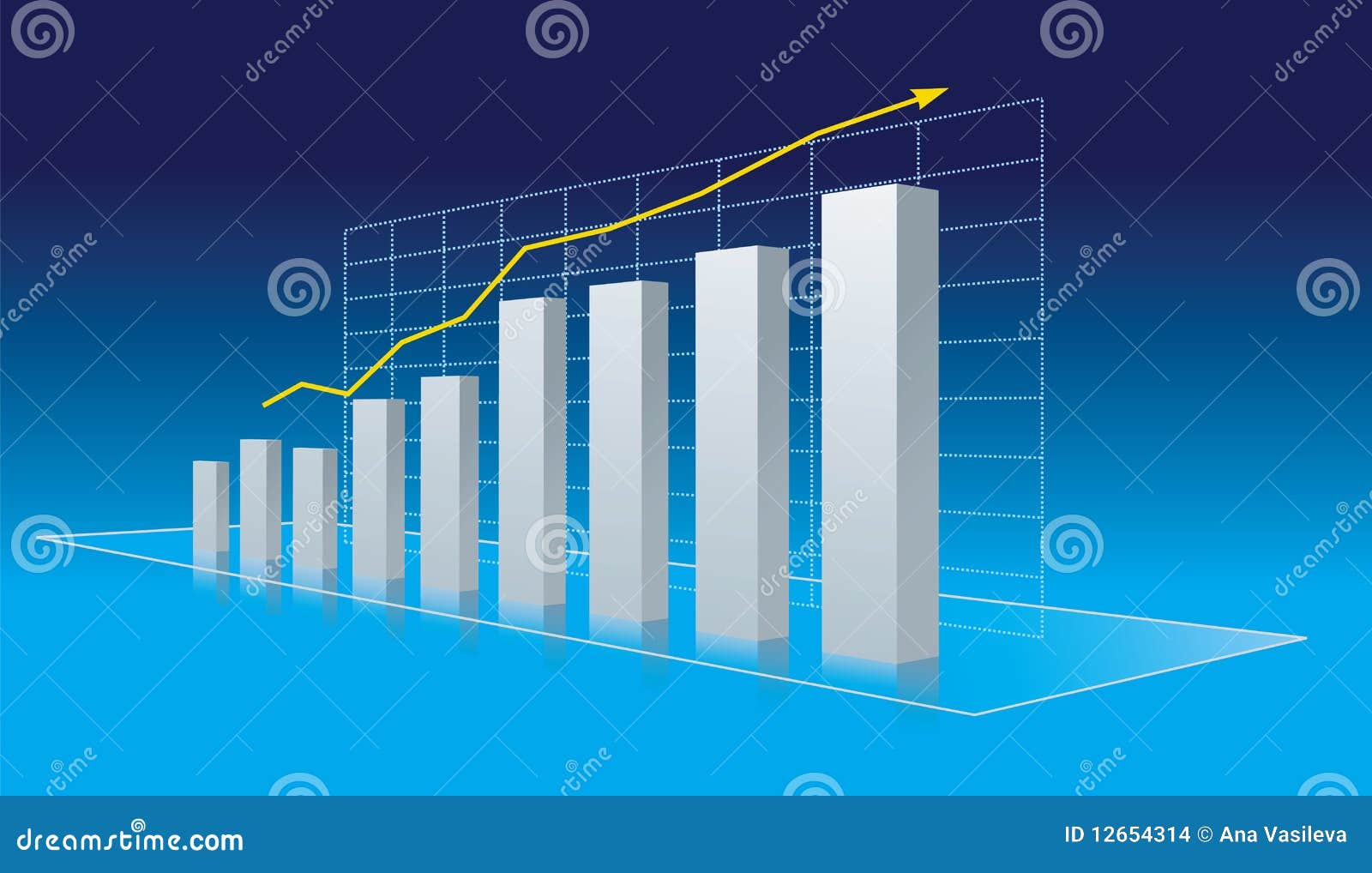 Business Diagram - Progress, Growth Trend Stock Vector - Illustration ...