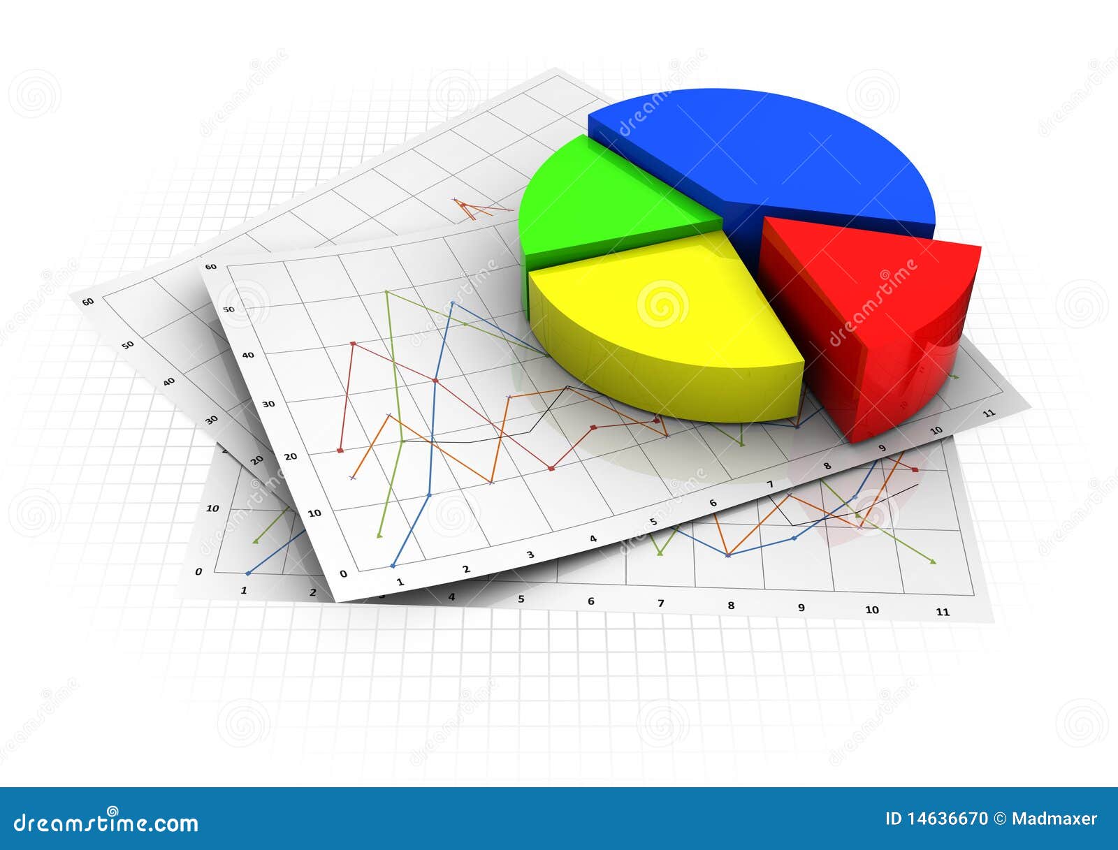 Business diagrams stock illustration. Illustration of document - 14636670