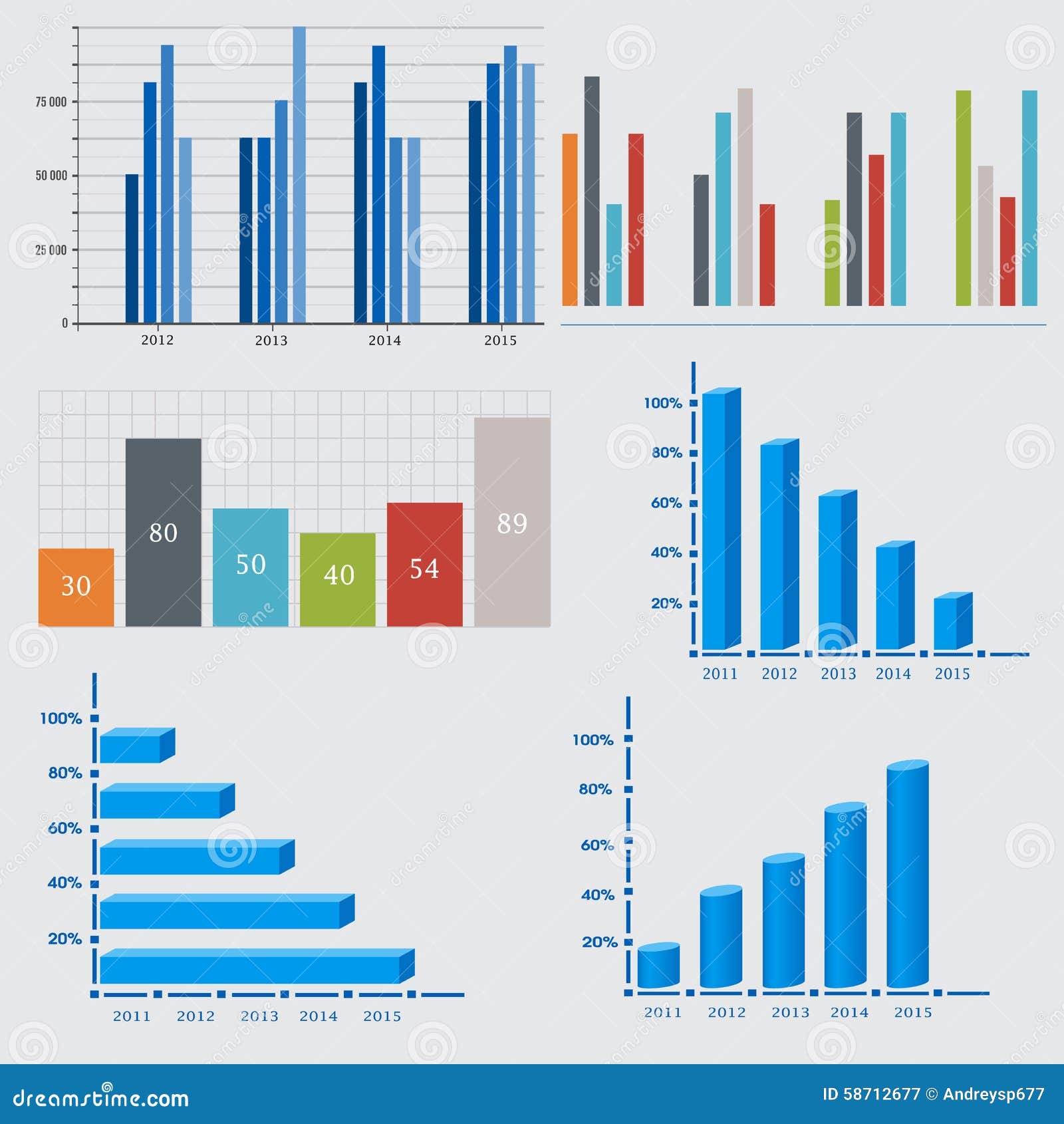 Business Diagrams and Graphics Stock Vector - Illustration of design ...