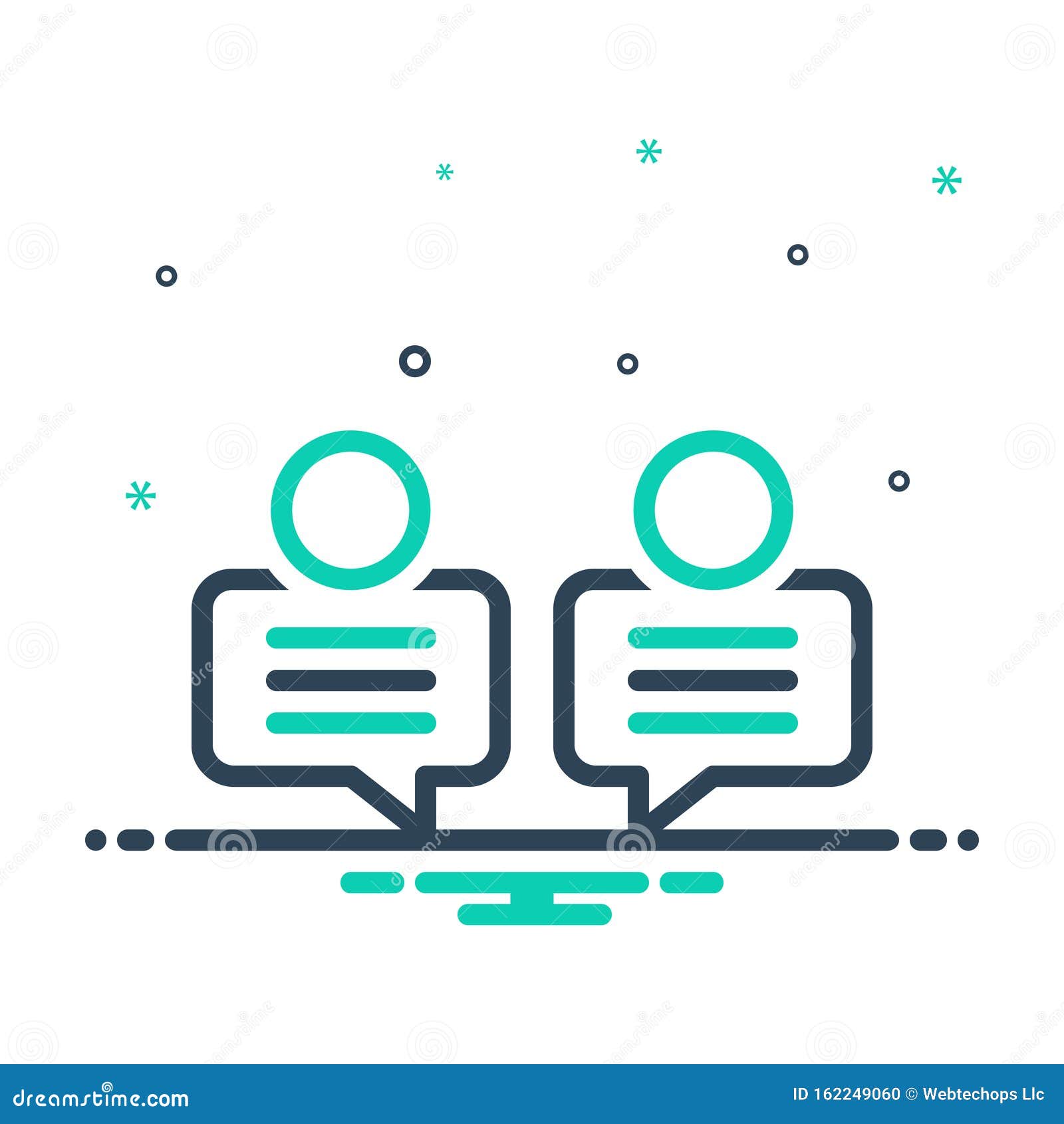 Mix Icon for Business Dialog, Dialog and Conversation Stock Vector ...