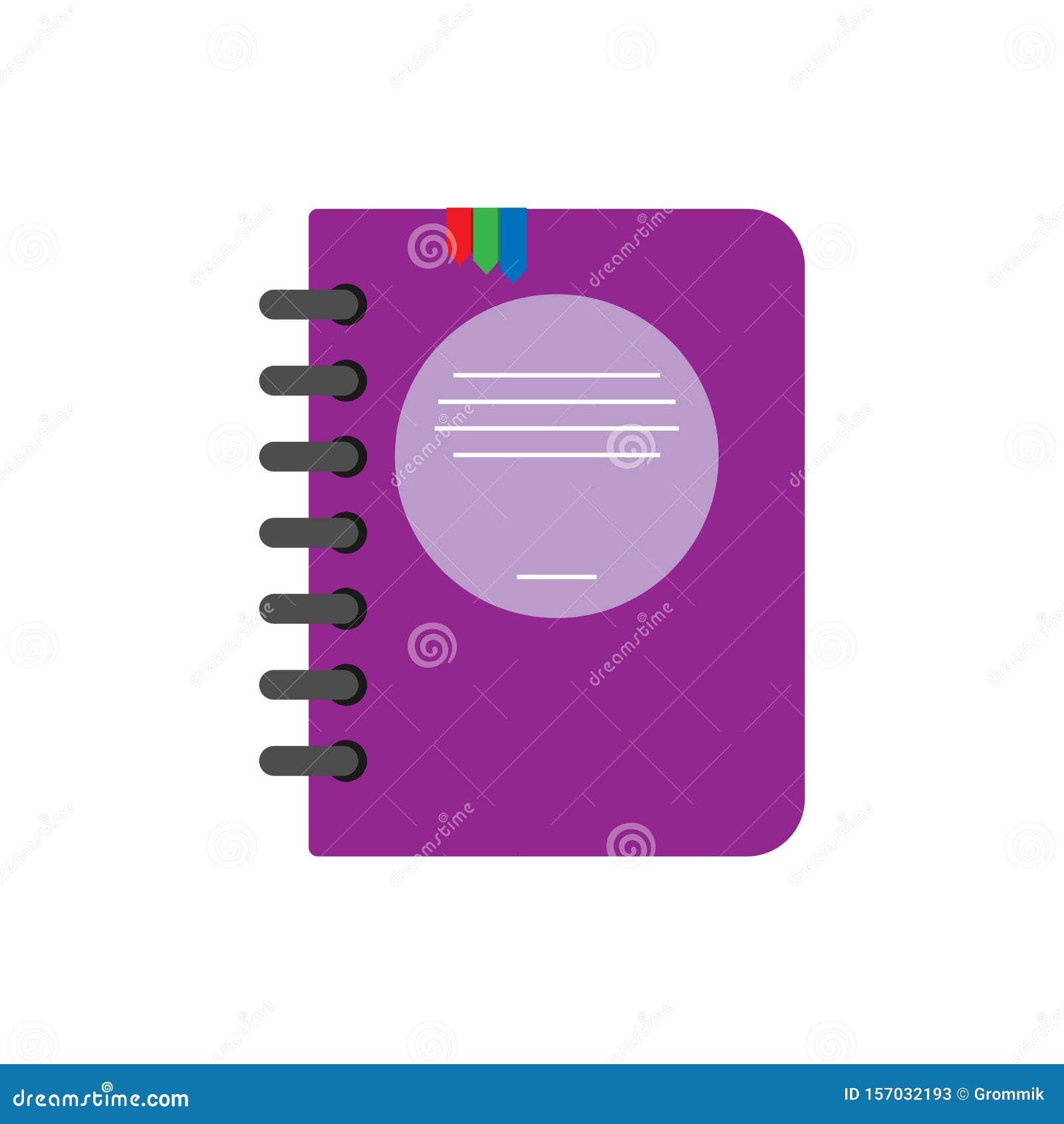 Business Diary with Bookmarks, Simple Design Stock Vector ...