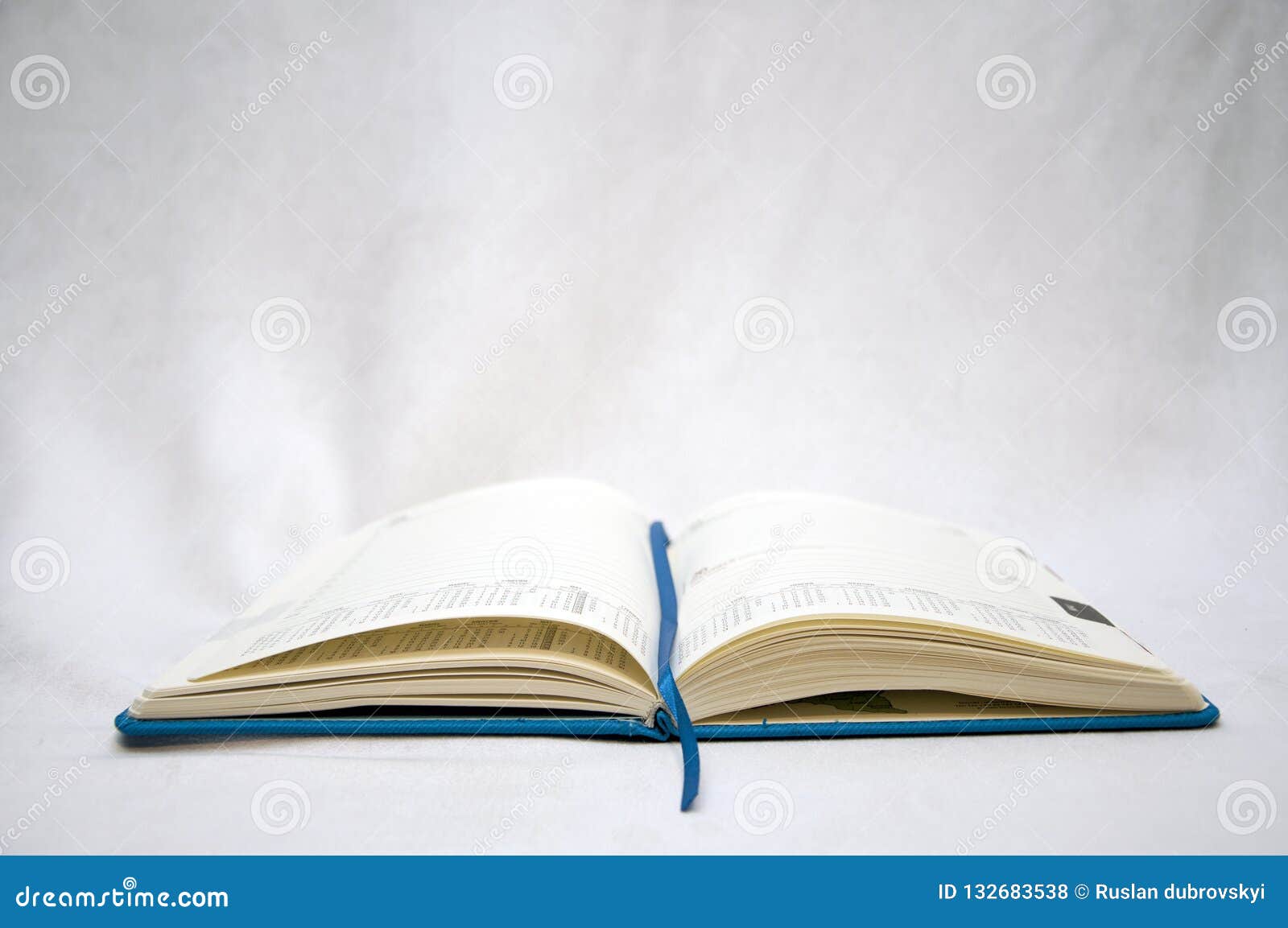 Blue Diary on a White Background. Stock Photo - Image of planning ...