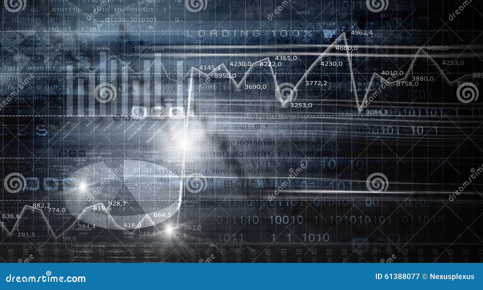 Business Digital Background Stock Illustration - Illustration of graph ...