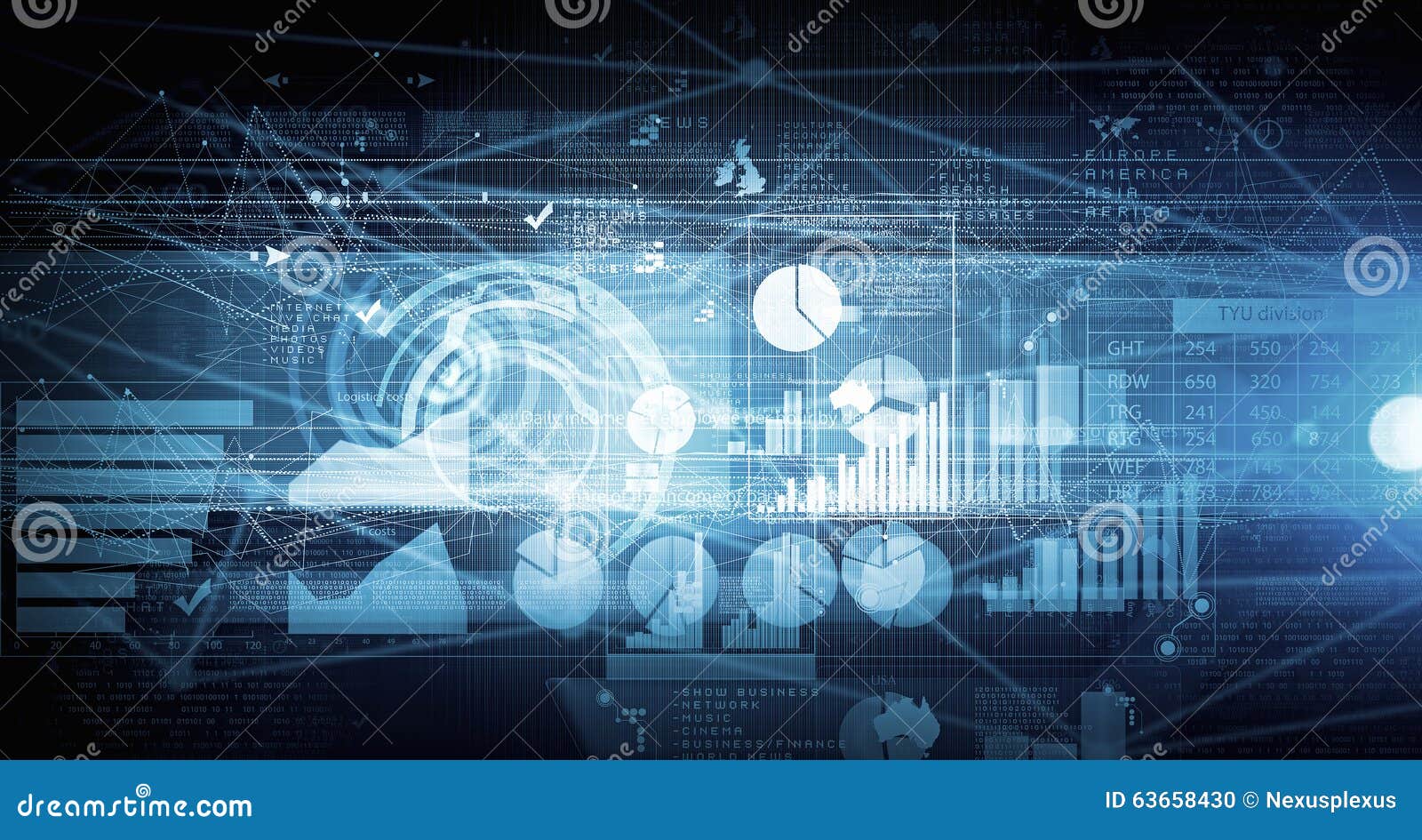 Business Digital Background Stock Photo - Image of economy, media: 63658430