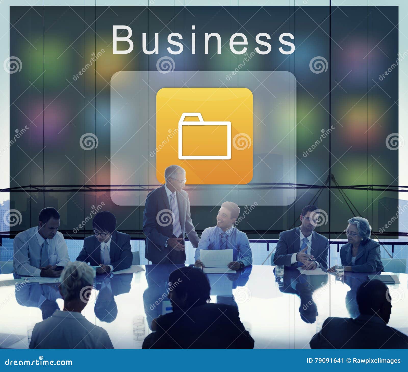 Business Digital Folder Application Concept Stock Illustration ...