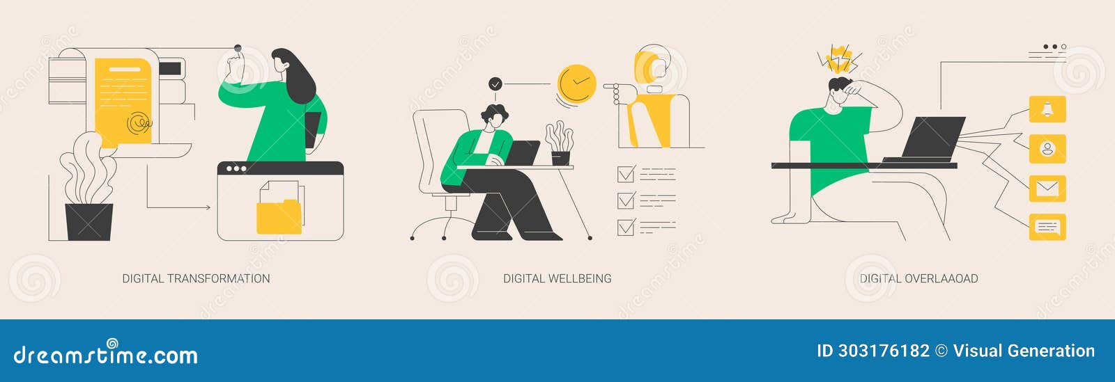 Digitalization Abstract Concept Vector Illustrations. | CartoonDealer ... Digitalization Abstract Concept Vector Illustrations. | CartoonDealer ...