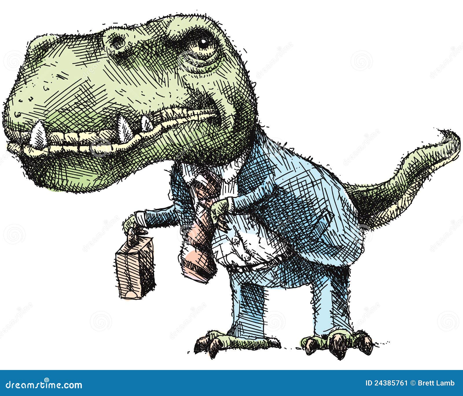 Business Dinosaur stock illustration. Illustration of cartoon - 24385761