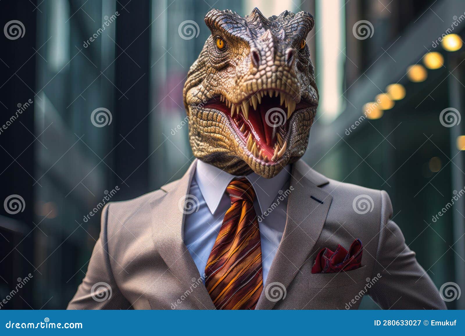 Business Dinosaur Generative Ai Stock Illustration - Illustration of ...