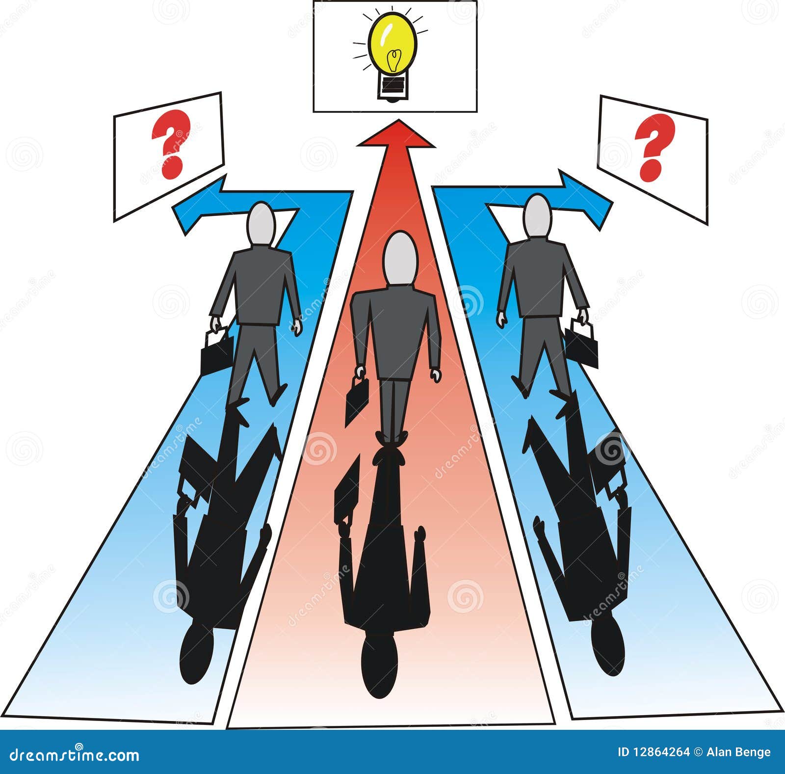 Business direction cartoon stock vector. Illustration of collar - 12864264