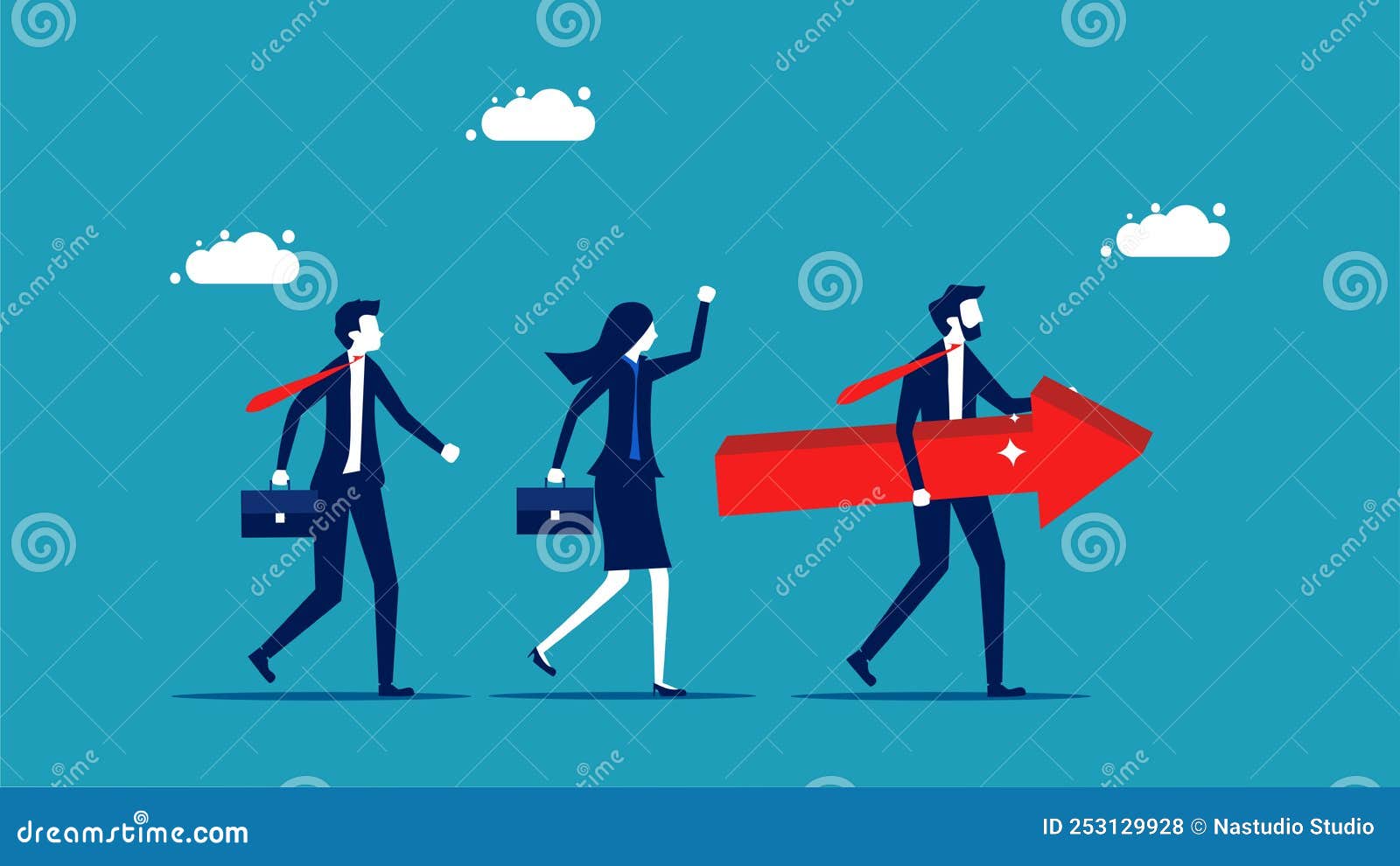 Business Direction. Leaders Set the Direction of the Organization Stock ...