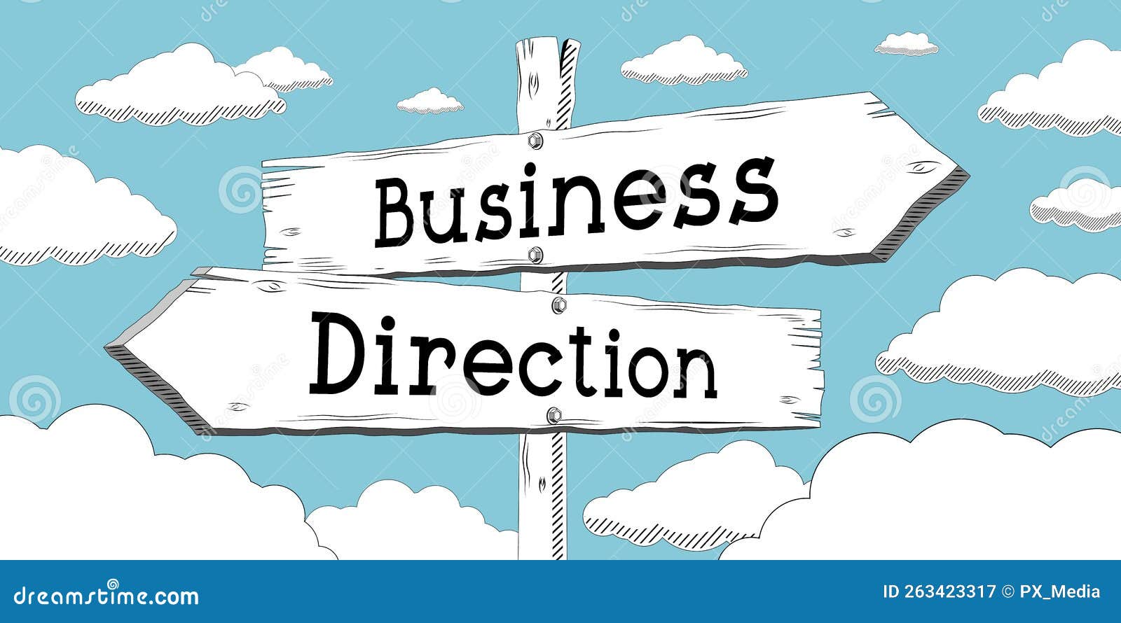 Business Direction - Outline Signpost with Two Arrows Stock ... Business Direction - Outline Signpost with Two Arrows Stock ...