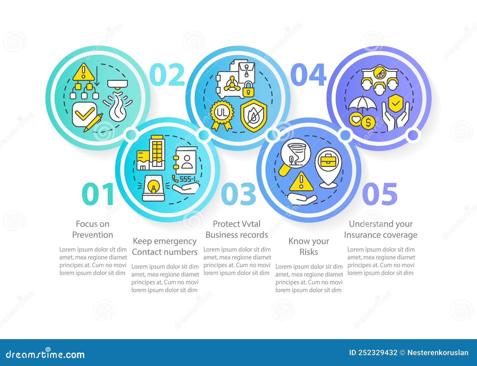 Business Disaster Planning Circle Infographic Template Stock Vector ...