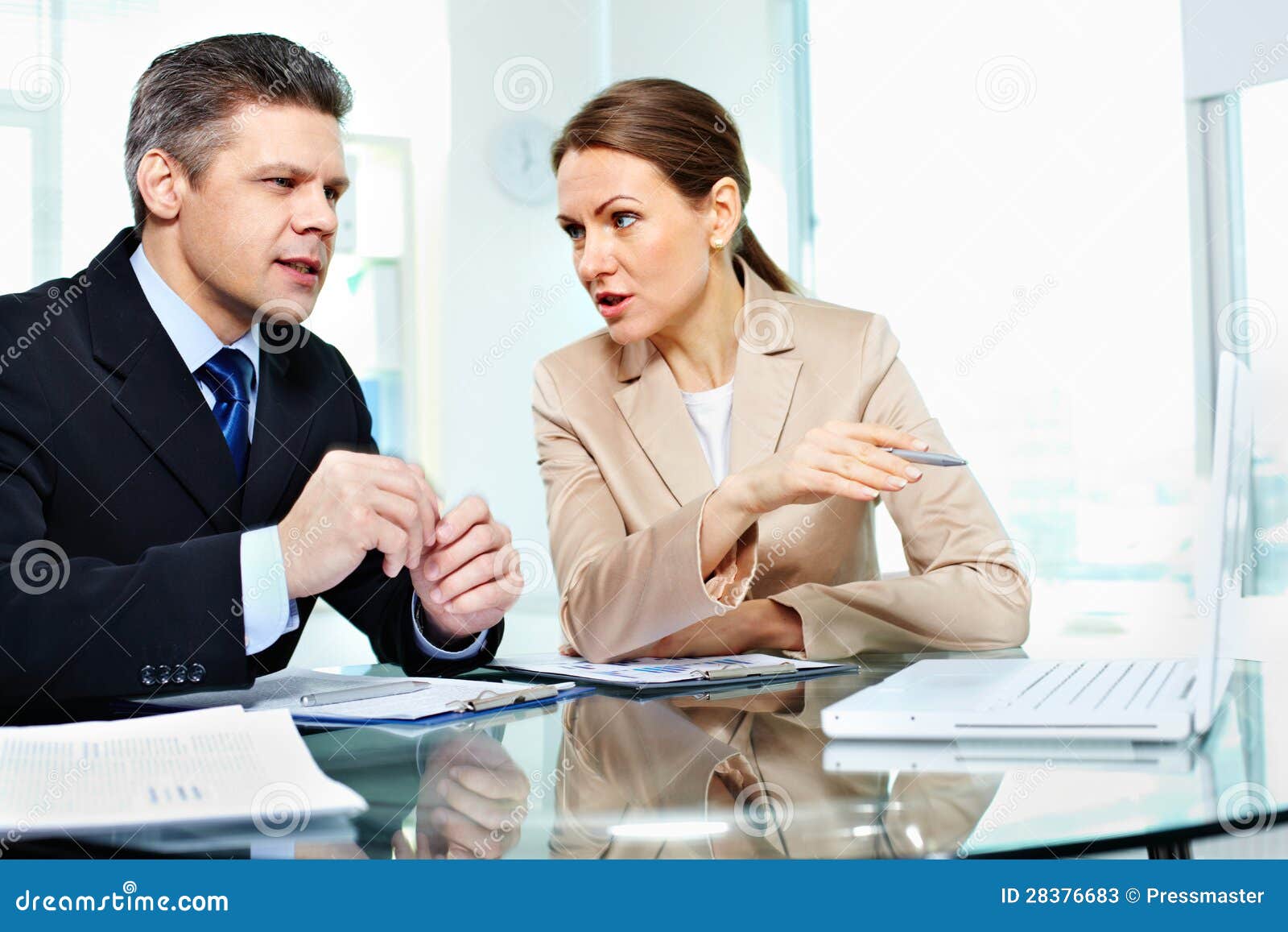Business discussion stock image. Image of businessman - 28376683