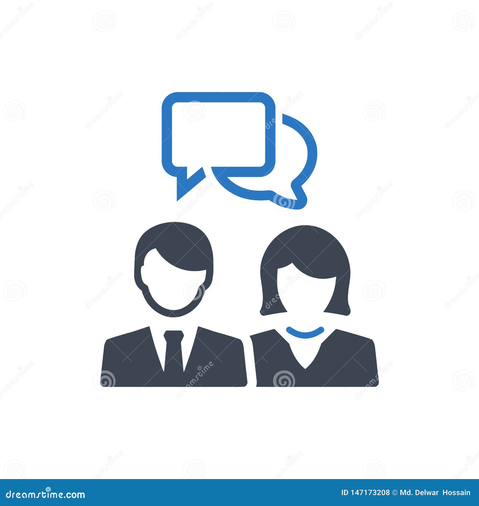 Business discussion icon stock vector. Illustration of icon - 147173208