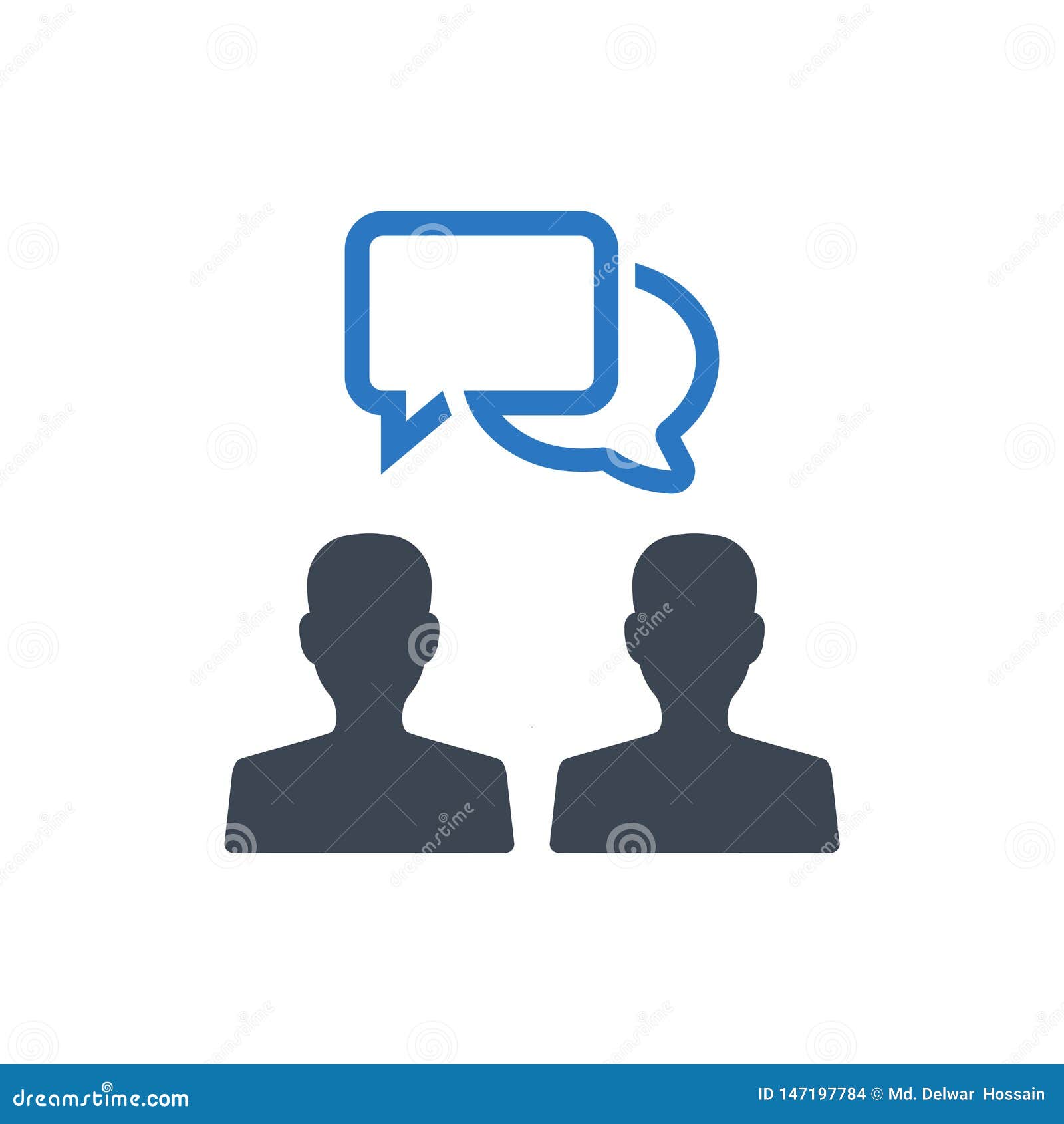 Business discussion icon stock vector. Illustration of symbol - 147197784