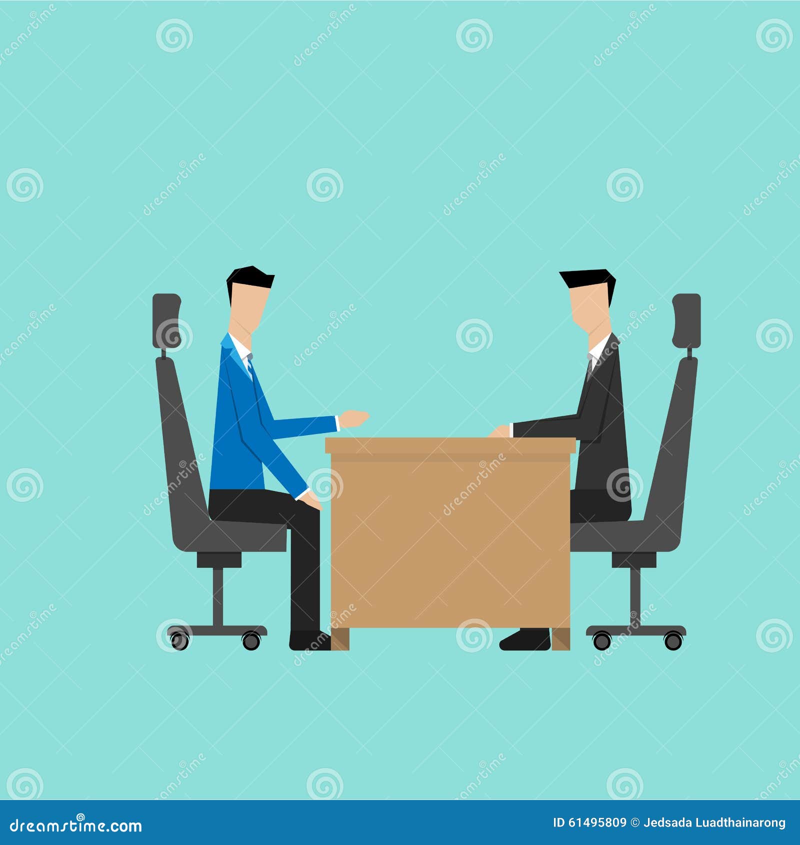 Business Discussion Job Interview Stock Vector - Illustration of ...