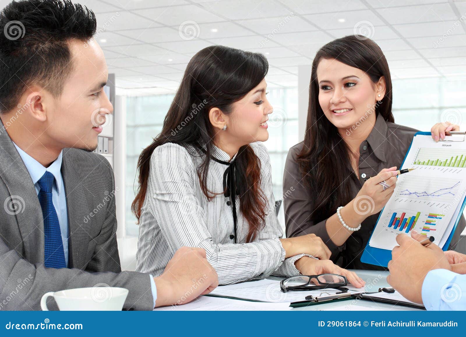 Business Discussion in the Office Stock Photo - Image of happy ...